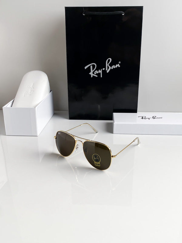 Aviator Gold Brown With Original Box – Prokicks.in
